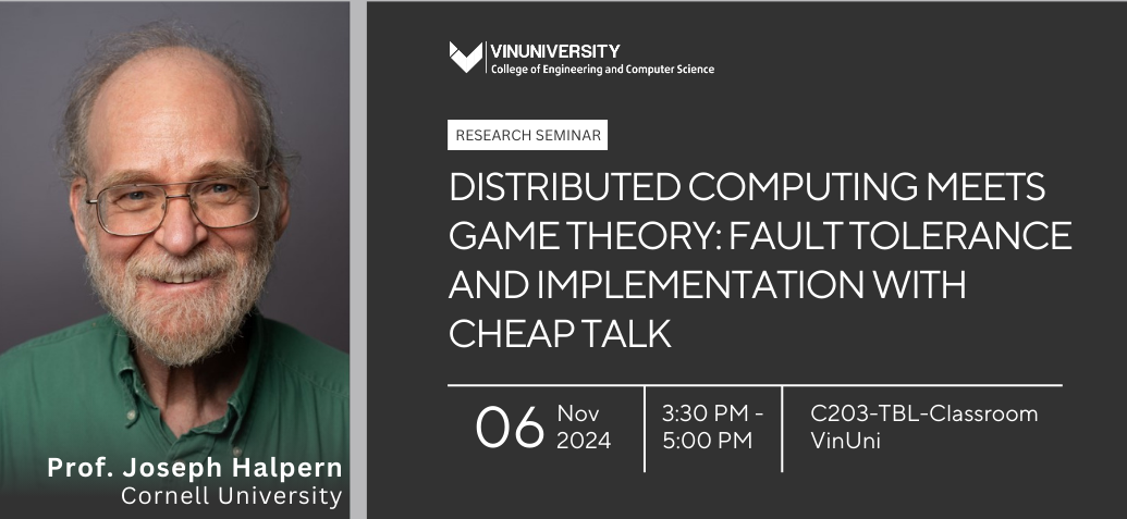 [Research Seminar] Prof. Joseph Halpern from Cornell University ...