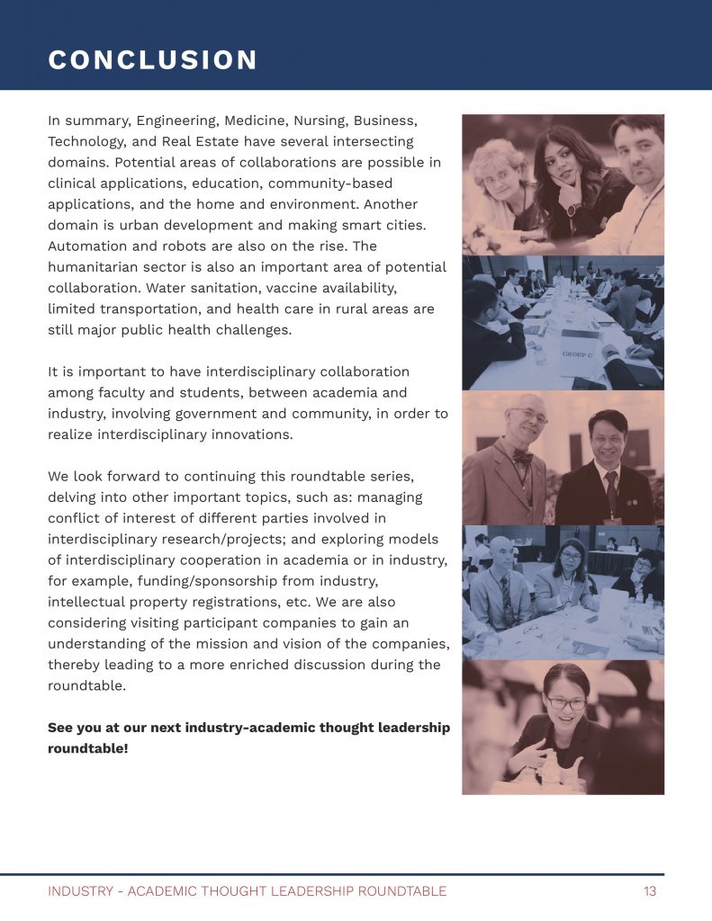 Industry - Academic Thought Leadership Roundtable - INTERDISCIPLINARY ...